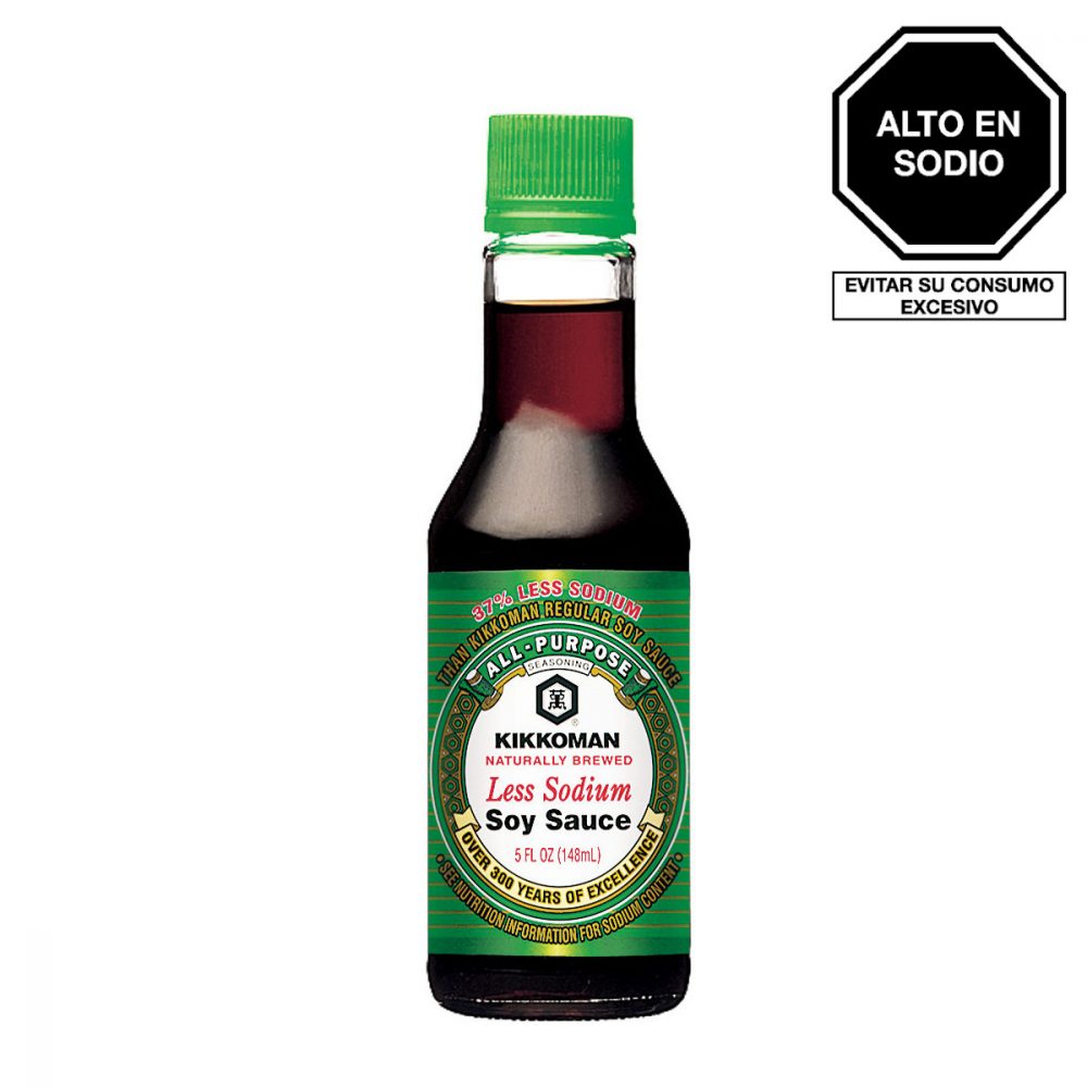 KIKKOMAN Salsa de Soya Reducido en Sodio – 148 ml – Tienda Hong Kong Market